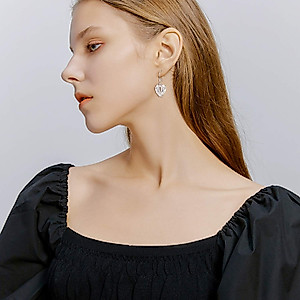 YFN Sterling Silver Angel Wings Earring with Cubic Zirconia - Ideal Gift for Women