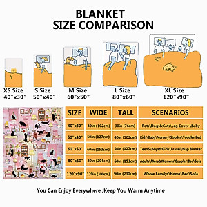 Cat Book Blanket for Cat Lovers Gifts for Women Girls Soft Lightweight Throws Cozy Funny Blankets for Bed Couch Travel Camping S 40x50in Kid/Child Gift