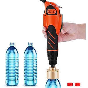 Saladulce Electric Bottle Capping Machine 60Kg/f Handheld Bottle Cap Sealer Bottle Screwing Sealing Machine for 10-50mm diameter Plastic Bottles 160W 110v