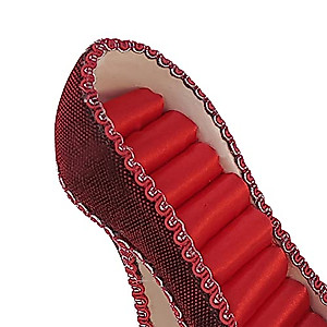 Sparkly High Heel shoe Ring Holder Fashion Jewelry Display Gift Red