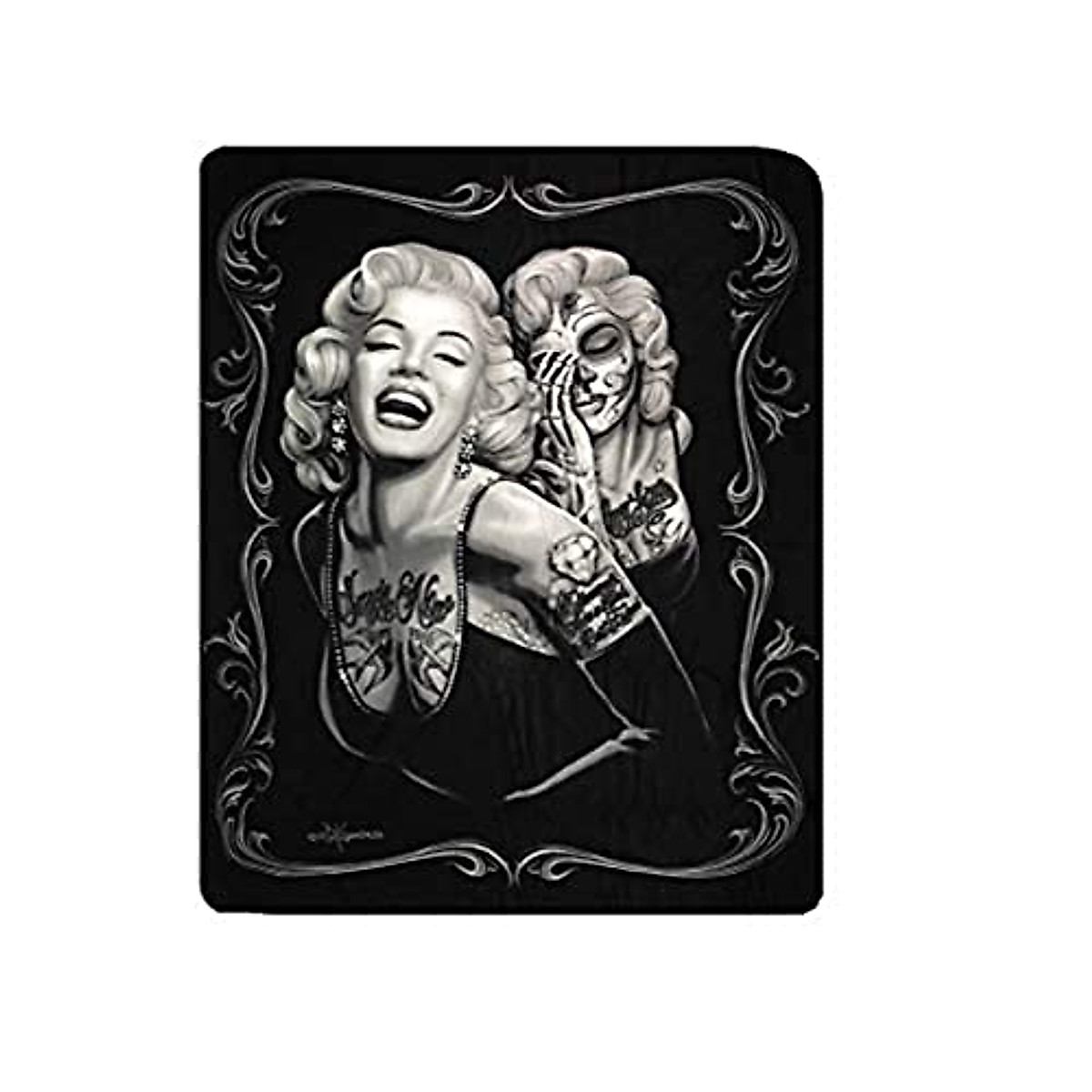 JPI Fleece Throw Blanket - Smile Now - Lightweight Faux Fur Fleece Blanket Large 50"x 60" - For Beds, Sofa, Couch, Picnic, Travel, Camping