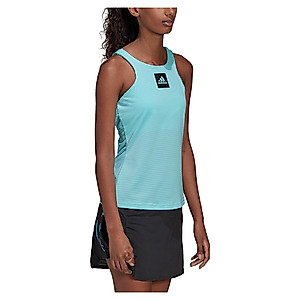 adidas Women's Tennis Y-Tank Heat.RDY, Pulse Aqua/Black (Primeblue), Medium