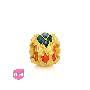 CHOW SANG SANG 999 24K Solid Gold Cultural Pixiu Mini Charm Bracelet for Women 92624C (Gold, 17 CM) (Gold, 17 CM)