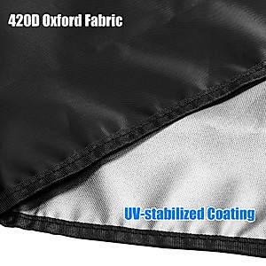 Window Air Conditioner Cover Outdoor, TRELC Air Conditioner Defender Winter AC Window Unit Cover with Adjustable Straps, Bottom Covered (Black, 21.26 x14.56 x 15.74 inch)