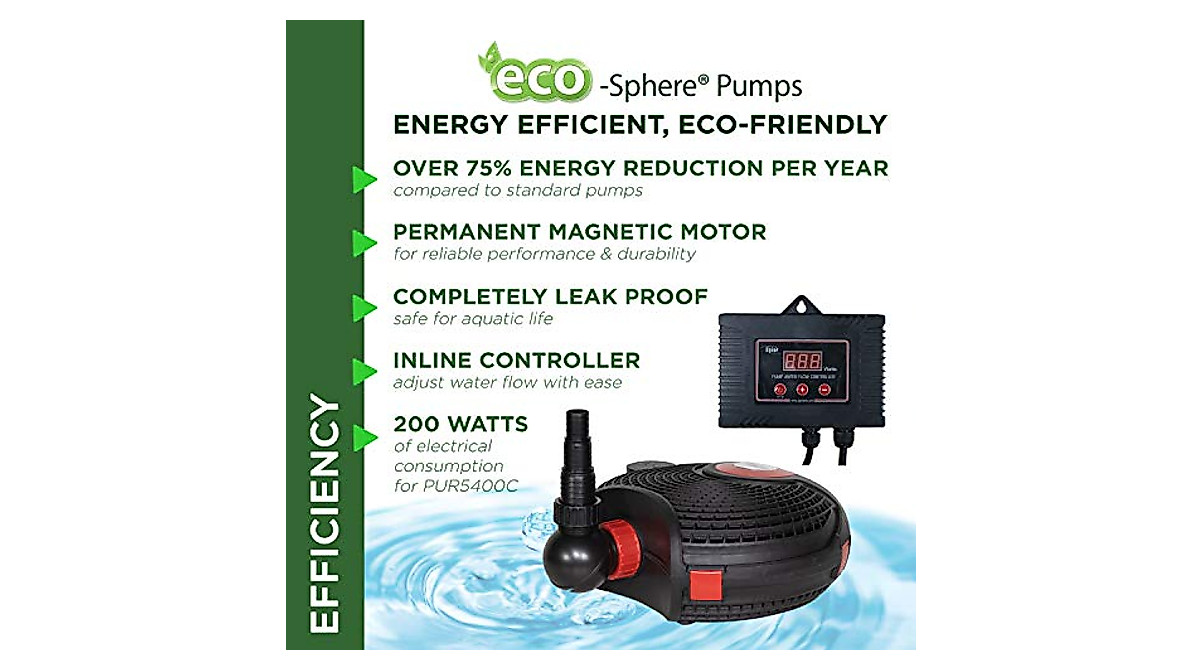 Alpine Eco-Sphere 5400GPH Pond Pump with Energy Saving Design