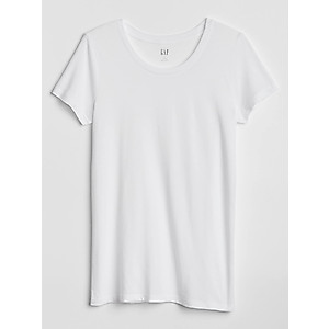 GAP Womens Favorite T-Shirt T Shirt, White 2, Medium US