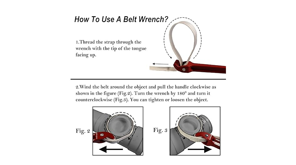 12-Inch Adjustable Pipe Strap Wrench for Versatile Use