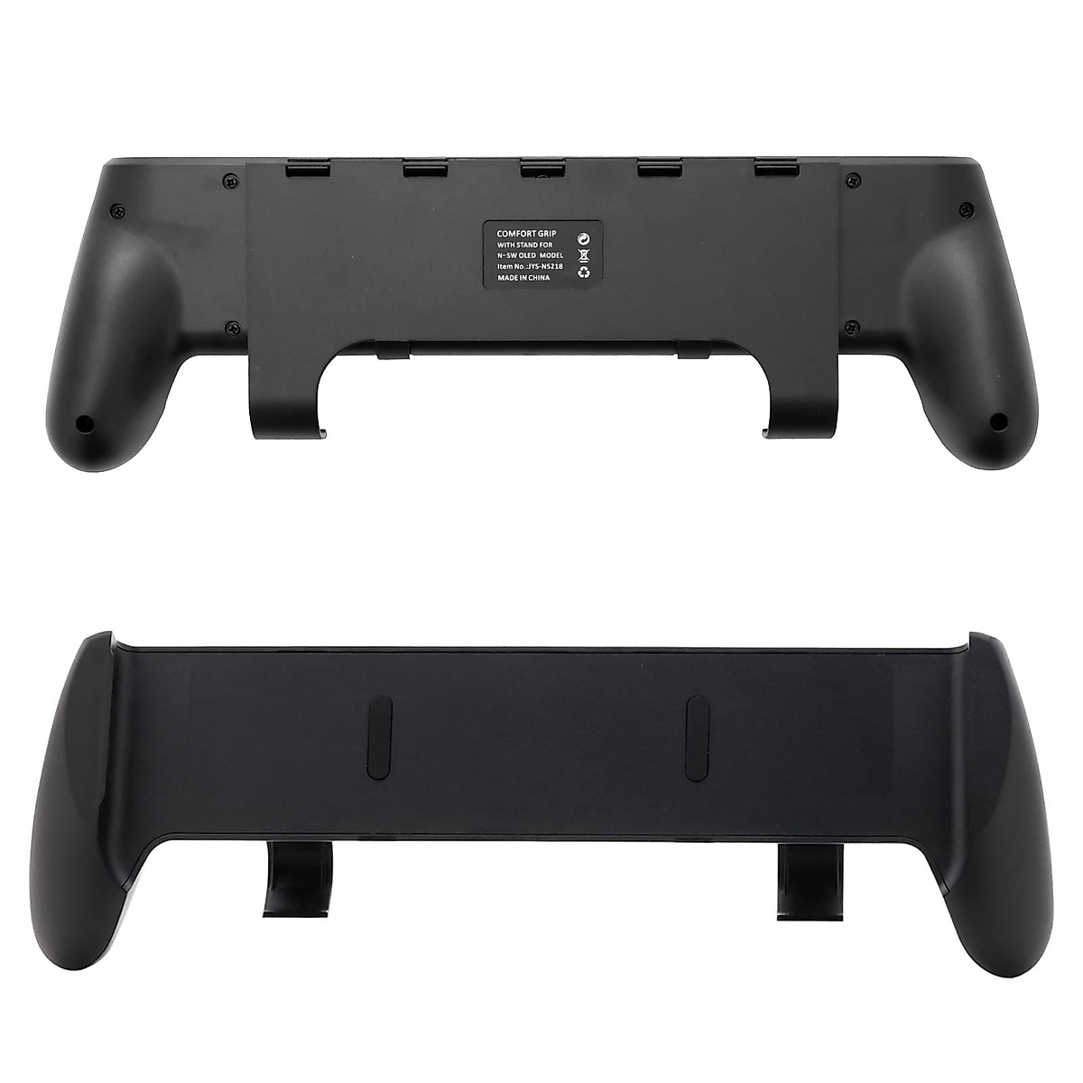 ECHZOVE Switch OLED Grip, Comfortable and Ergonomic Gaming Portable Protective Handheld Grip, Joy Con and Switch OLED Control, Accessories for Switch 2021 with Game Slots and Kickstand - Black