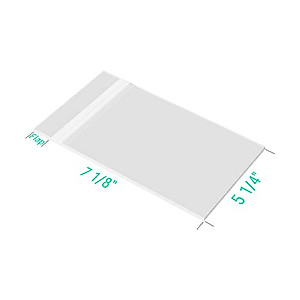 Golden State Art, Pack of 100, 5 1/4 X 7 1/8 inches Crystal Storage Bags - Acid-Free Clear Sleeves - Fit for 5x7 Photo Framing Mats Gifts (NS1)