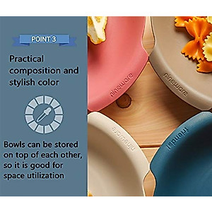 Nineware Friends Pasta Bowl 2p Set, Ivory+Gray 2p 1 Set, Dish Washer, Microwave Available, BPA Free, Stylish Color