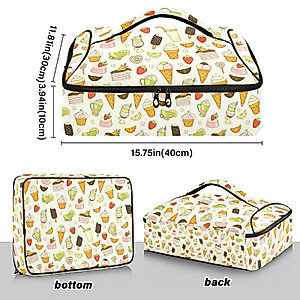 Kcldeci Insulated Thermal Food Carrier Insulated Casserole Carrier for Hot or Cold Food,Sweets Ice-cream Cake and Coffee Insulated Tote Bag for Potluck Cookouts Parties Picnic,Lasagna Lugger
