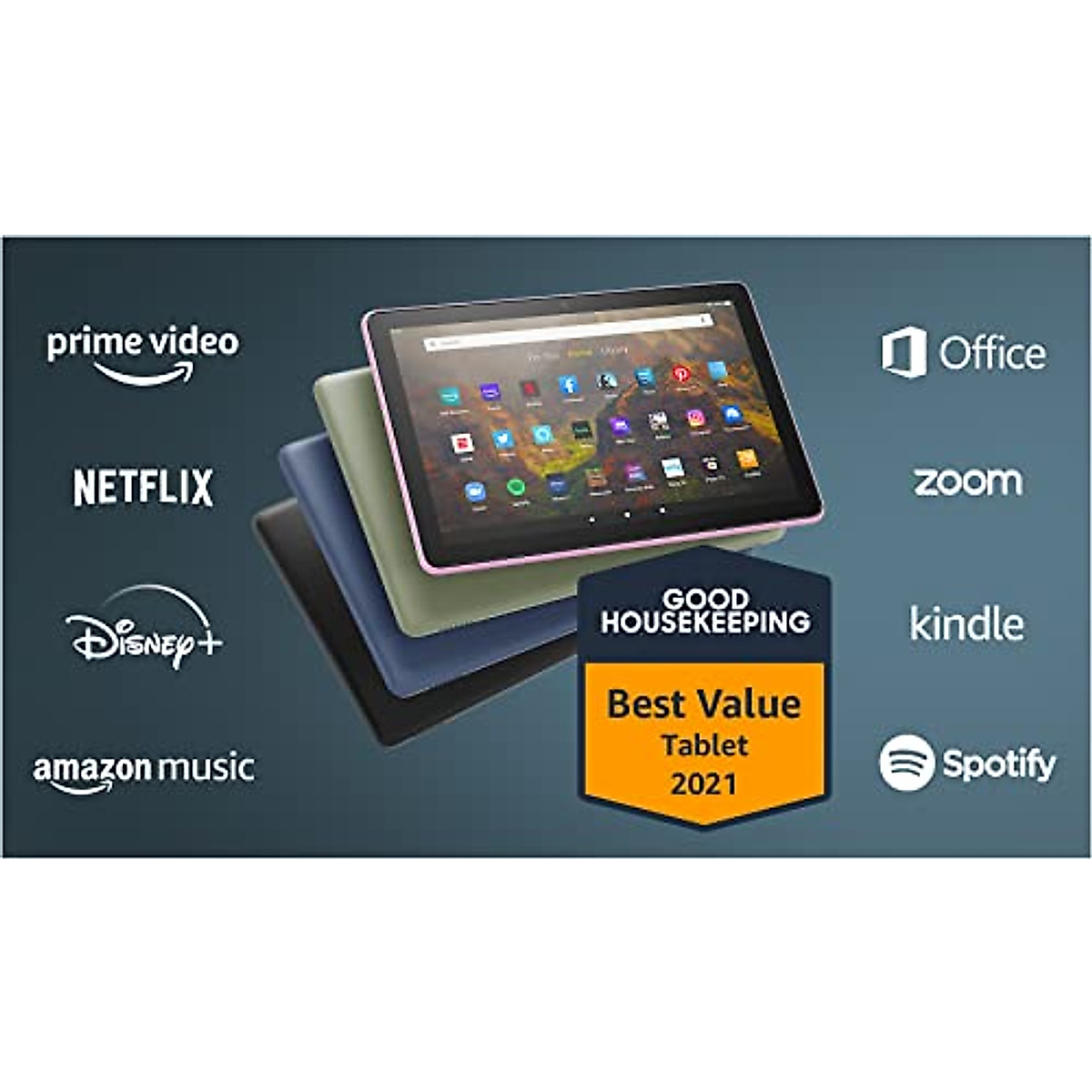 Amazon Fire HD 10 tablet, 10.1", 1080p Full HD, 32 GB, (2021 release), Denim