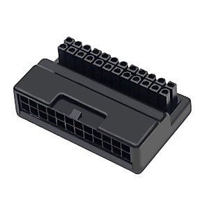 chenyang ATX 24Pin Male to Female 90 Degree Angled Mainboard PSU Power Supply Header Direction Gender Changer Connector Adapter Overmold Type