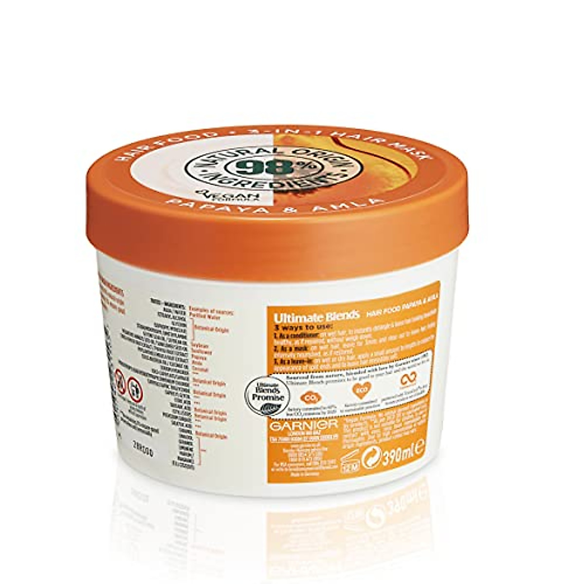 Garnier Ultimate Blends Hair Food Papaya 3-in-1 Damaged Hair Mask Treatment 390ml