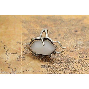 The Hobbit Thranduil ring white stone ring Mirkwood elf King ring LOTR ring (7)