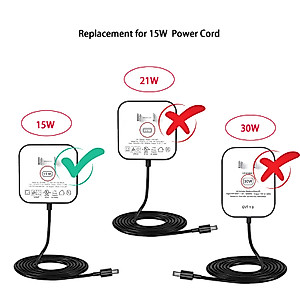 Power Cord Replacement for Alexa Dot 3rd Generation/Dot 5th Gen 2022/Dot 4th/Kids Edition/TV Cube/Show 5/C78mp8/GP92NB Charger, 15W Adapter