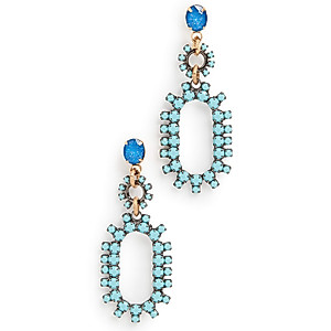 Elizabeth Cole Women's Rhiannon Earrings, Turquoise, Floral, One Size