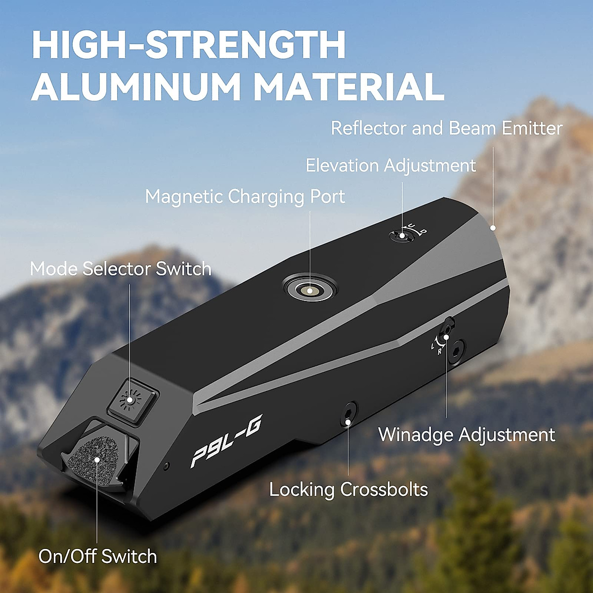 P9L-G Tactical Light Laser Combo - 1600 Lumens LED & Green Laser Sight for Picatinny Rails with Magnetic Charger and Momentary/Constant-on Switch