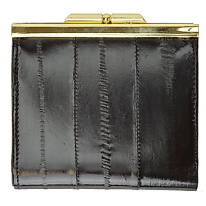 French Frame EEL Skin Leather Ladies Wallet #E573