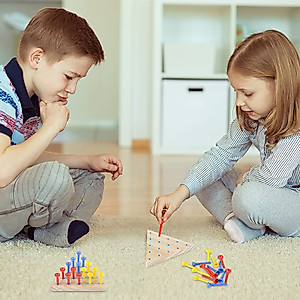 Gamie Peg Game for Kids, Set of 2, Fun Board Games for Kids and Adults, Made Wood and Plastic, Kids’ Learning Toys for Boys and Girls, Unique Games for Family Game Night