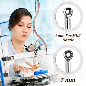 Zhehao 16 Pieces 3D Printer Nozzle Wrench Cleaning Kit,10 Nozzle Cleaning Pins with Storage Box 2 Tweezers 2 Copper Wire Toothbrushes 2 L-shaped Wrench Tool for 3D Printer Accessories