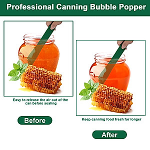 Catcan 4 PCS Canning Tools and Equipment Include 2 Pack Canning Magnetic Lid Lifter with 2 Pack Canning Bubble Popper Heat Resistant Home Easy Canning Kits (Red+Green)