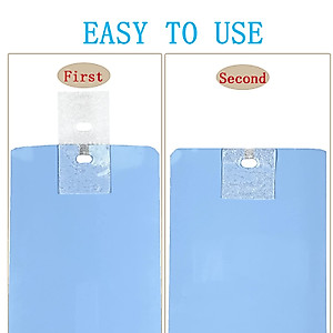 30 Sets (60 Pcs) Vertical Blinds Replacement Slats Panels, Vertical Blind Repair Tabs Kit, Clear Apartment Blinds Replacement Fixers, Horizontal Blinds Replacement Parts