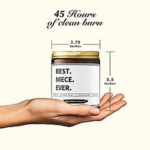 Best Niece Ever - 9oz Soy Candle ; Niece Christmas Gifts from Auntie, Cute Gifts for Niece from Aunt, Candles for Teen Girls Gift Ideas, Love You Gifts from Aunt, Birthday Gift for Niece