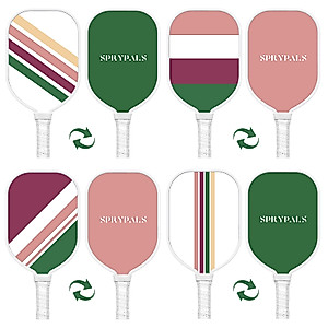 Pickleball Paddles,Sprypals Pickleball Paddles Set of 4 Premium Wooden Pickleball Paddle with Pickleball Balls & Portable Pickleball Bag Tote for Beginners & Pros
