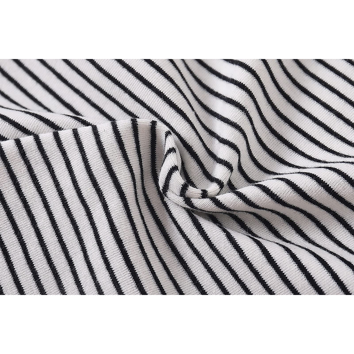 Toddler Girls Boys Long Sleeve Tee Shirts Little Kids Cotton Striped Crew Neck Tops (White,3T)