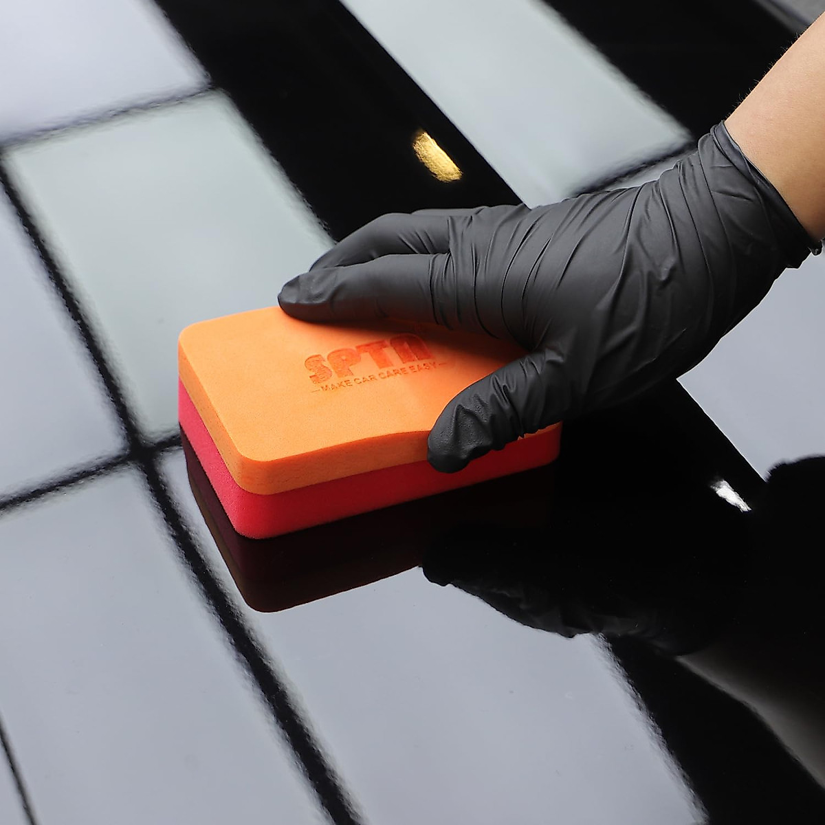 Ceramic Coating Applicator Sponges, Car Coating Pad, Hand Applicator Sponge, SPAT 6 Pack of Applicator Pads Detailing for Cars, Boats, Motorcycles, Motorhomes and More for Waxing,Cleaning, Coating