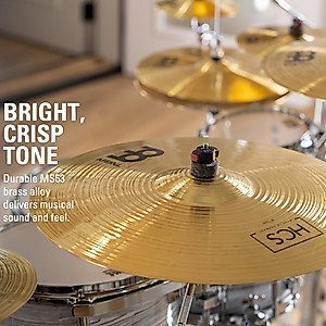 Meinl 18” Crash Cymbal – HCS Traditional Finish Brass for Drum Set, Made In Germany, 2-YEAR WARRANTY (HCS18C)