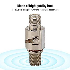 ASHATA Coax Surge Protector, BL-1000 1-1.2GHz 200W 50 Ohm Arrester with PL259 Female/UHF Female/SO239/M Female Interface