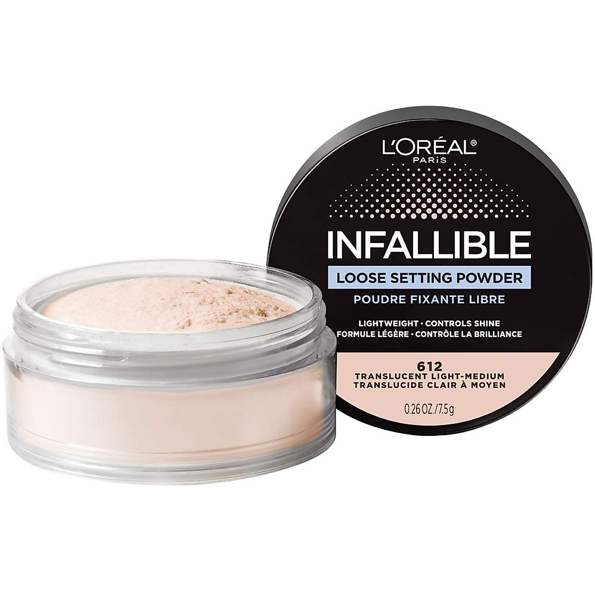 L'Oreal Paris Infallible Tinted Loose Setting Powders, Matte Finish, Lightweight, No White Cast, 2 Shades From Light To Deep, Translucent Medium-deep, 0.28 Oz
