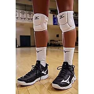 Mizuno LR6 Volleyball Kneepad, White, Medium
