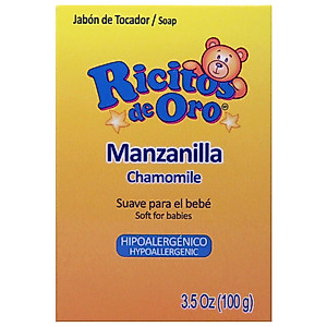 Ricitos De Oro Baby Cleansing Bar Soap with Extract Calming Effect, Chamomile, 6-Pack of 3.5 Oz Each Soap, 6 Soaps