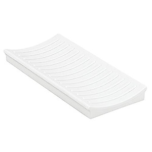 mDesign Silicone Heat-Resistant Hair Care Styling Tool Mat Tray - Rest Curling Irons, Flat Irons, Straighteners, Sticks, Wands - for Bathroom Vanity Countertop - Non-Slip, Waterproof - White