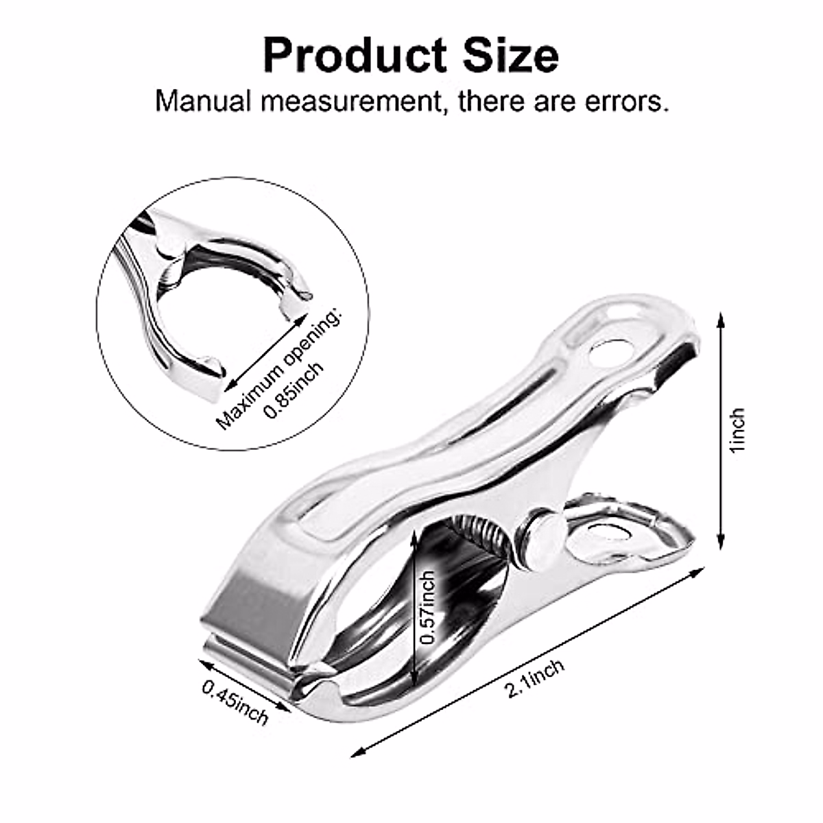 40PCS Stainless Steel Clothes Pins - Beach Towel Clips to Keep Your Towels, Clothes, Blanket from Blowing Away or Sliding Down, Heavy Duty Metal Clips for Greenhouse Netting