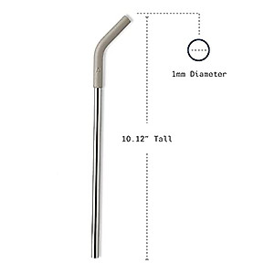 Avana Metal Reusable Straws with Case and Silicone Tips for Water Bottles and Tumblers, Deep Ocean/Grey/Black, (3-Pack)