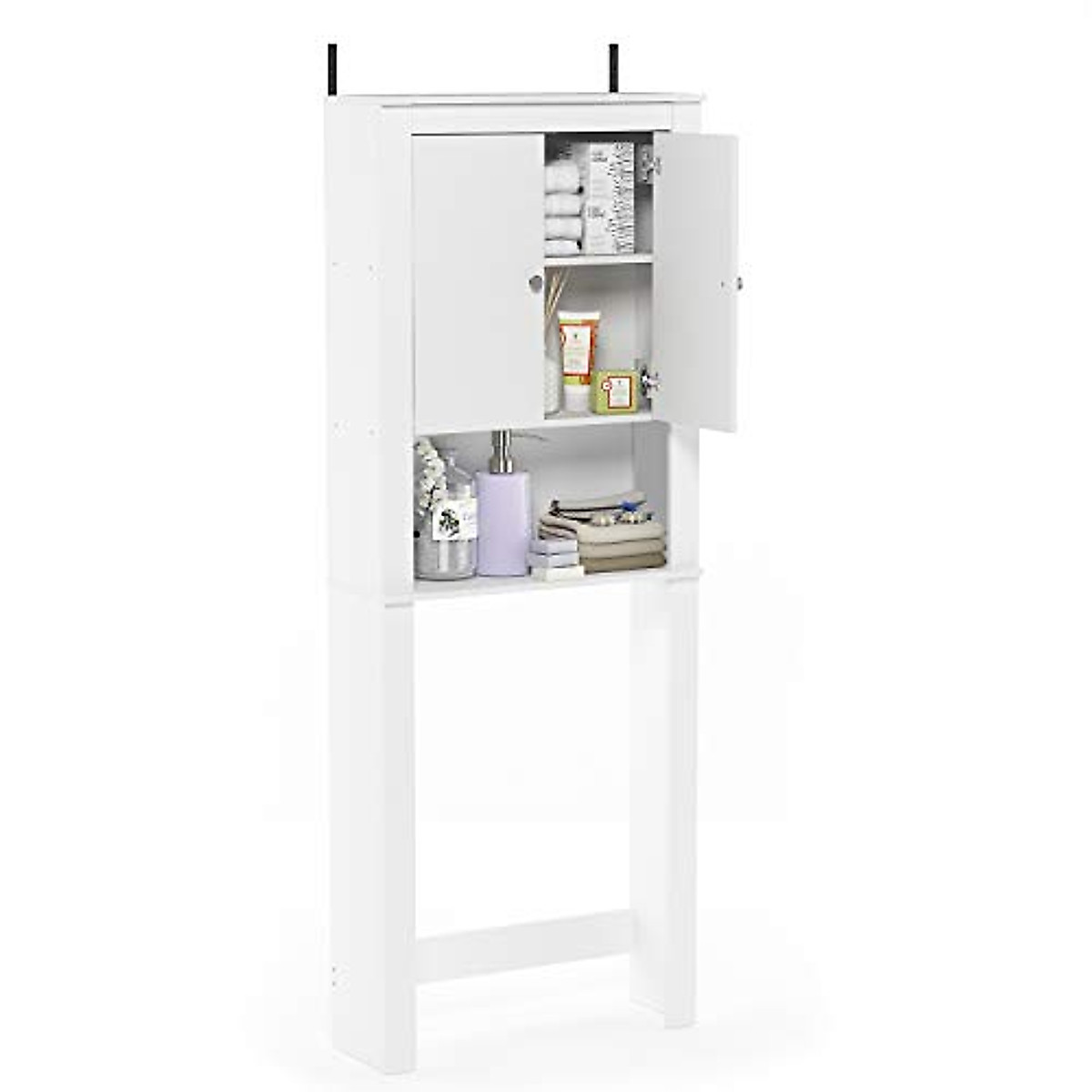 Furinno Indo Double Door Bath Cabinet, White
