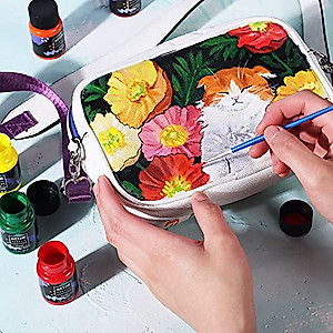 ARTME Acrylic Leather Paint Set, 20 Colors x 30ml Acrylic Leather Dye Kit Perfect for Shoes, Sneakers, Jackets, Leather Sofa, and Car Seat