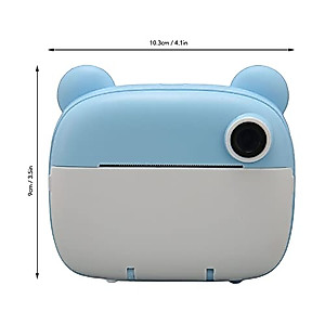 Children HD Camera, Cute 3 Games Kids Camera 1050mah Battery Auto Focus 24MP Dual Cameras for Travel(Blue)