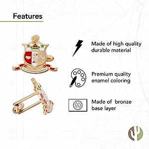 Desert Cactus Kappa Alpha Psi Fraternity Cufflinks Greek Formal Wear Nupe (Cufflink - Jewel Crest)