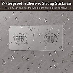 HuggieGems 2 Pack Corner Shower Caddy Organizer Shelf with Hooks, Silver Bathroom Shelves Storage Organization