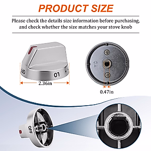 DG94-03500A/Z for Samsung Gas Stove Knobs Replacement, DG94-03500U Repalce DG94-03500A DG94-03797A, Compatible with NX60T8111SS NX60T8311SS NX60T8711SS NX60T8751SS etc.