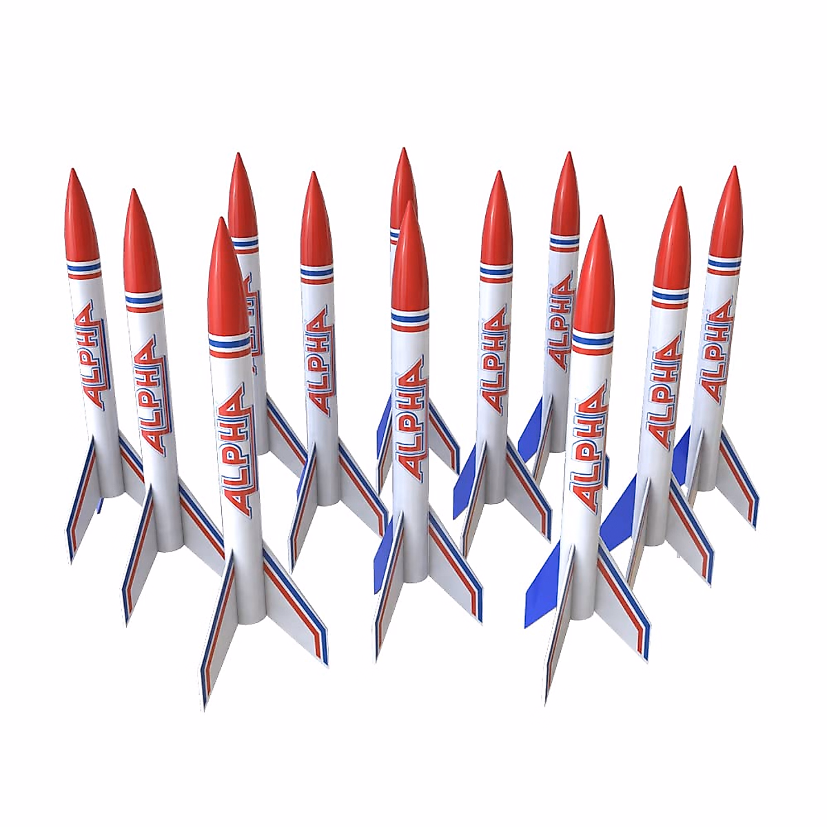 Estes - 1756 Alpha Flying Model Rocket Bulk Pack (Pack of 12) | Intermediate Level Rocket Kit |Soars up to 1000 ft. | Step-by-Step Instructions | Science Education Kits | Great for Teachers, Youth Group Lead