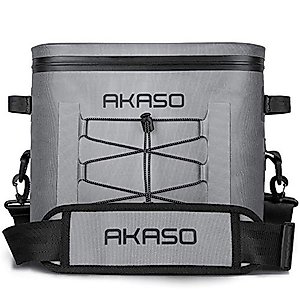 AKASO Soft Cooler Bag 24 Cans Portable Insulated Cooler Bags for Men Reusable Leakproof Lunch Cooler Bags for Camping,Beach,Travel,Golf,Picnic,Boating,Fishing,Outdoor