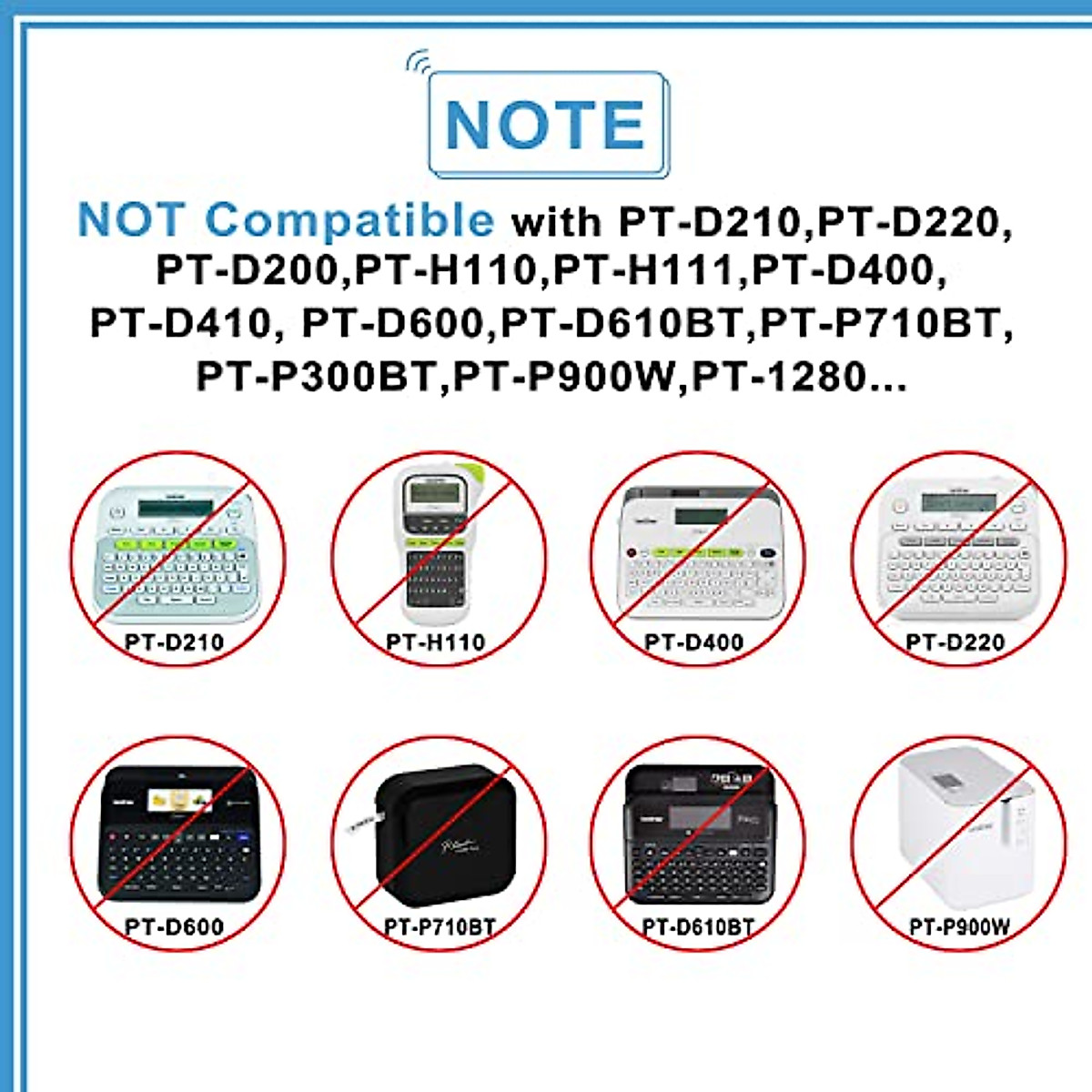 5-Pack Compatible Brother P Touch M-231 M Tape M-K 231 431 531 631 731 Label Tape for Brother PT-65 PT-90 PT-M95 PT-70BM PT-45 Label Maker,12mm 0.47 White/Red/Blue/Yellow/Green