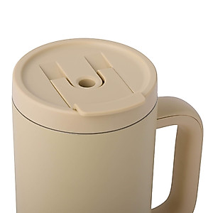 Manna Leisure Stainless Steel Insulated Tumbler with Leak-Proof Dual Function Lid - 40 Oz - Dandelion Powder Coat