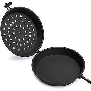 Rome's Chestnut Roaster and Fireplace Popcorn Popper, Steel with Wood Handle